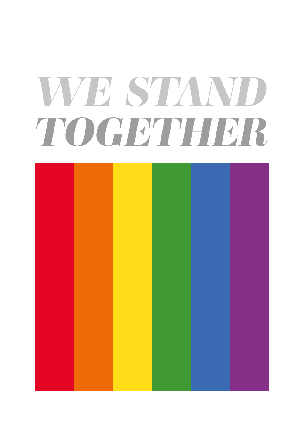 We stand together - Pride plakat – Citatplakat