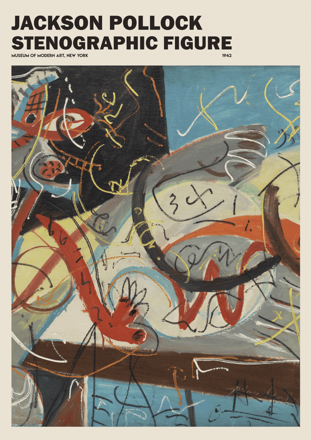 Stenographic figure - Jackson Pollock kunstplakat – Citatplakat