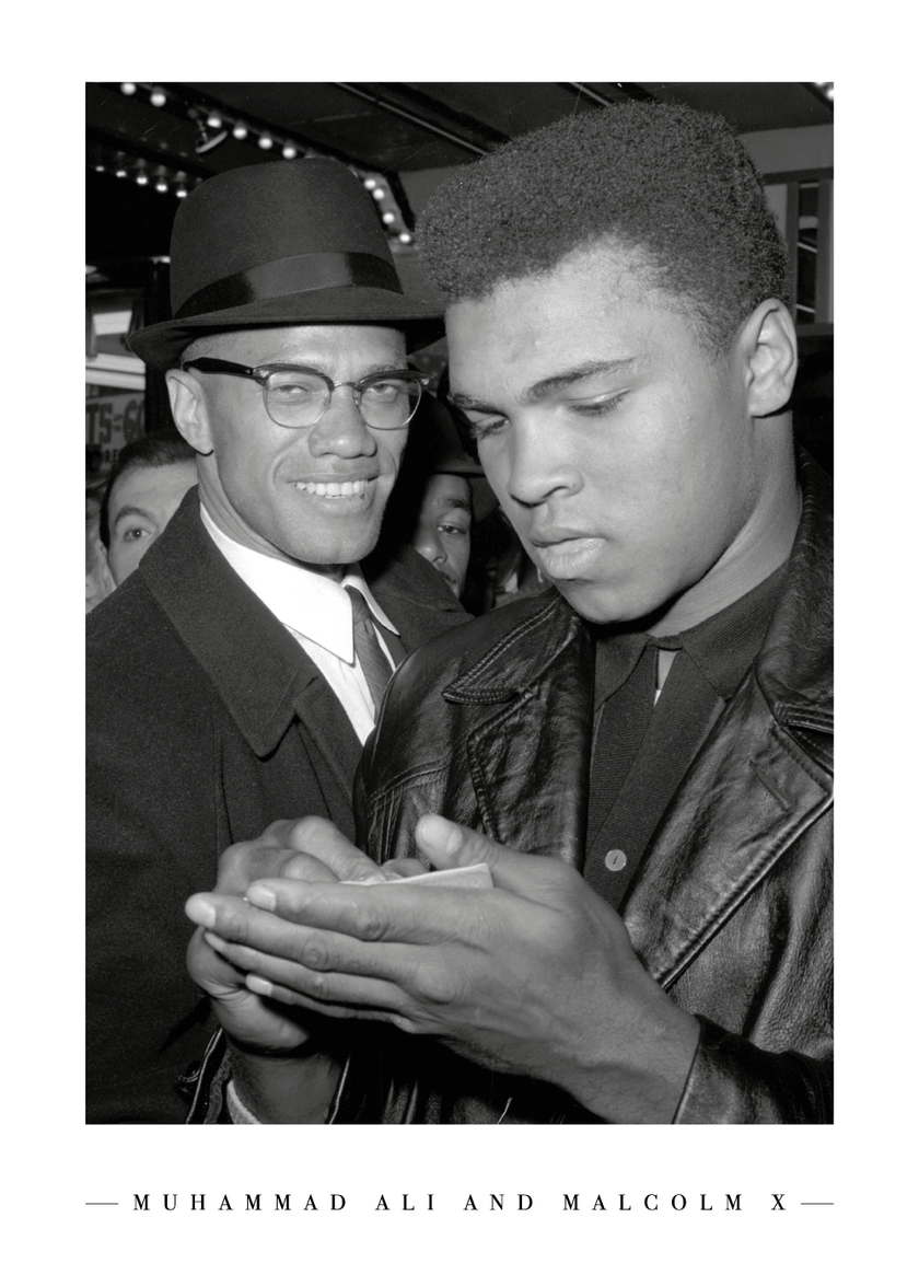 Malcolm X and Muhammad Ali - Plakat – Citatplakat