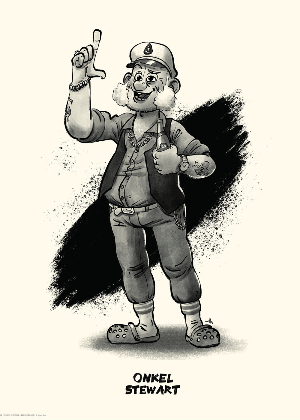 Ternet Ninja - Onkel Stewart - Hvid Plakat – Citatplakat