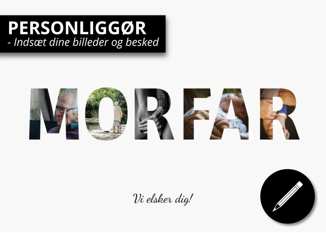 Morfar Plakat Med Billeder – Citatplakat
